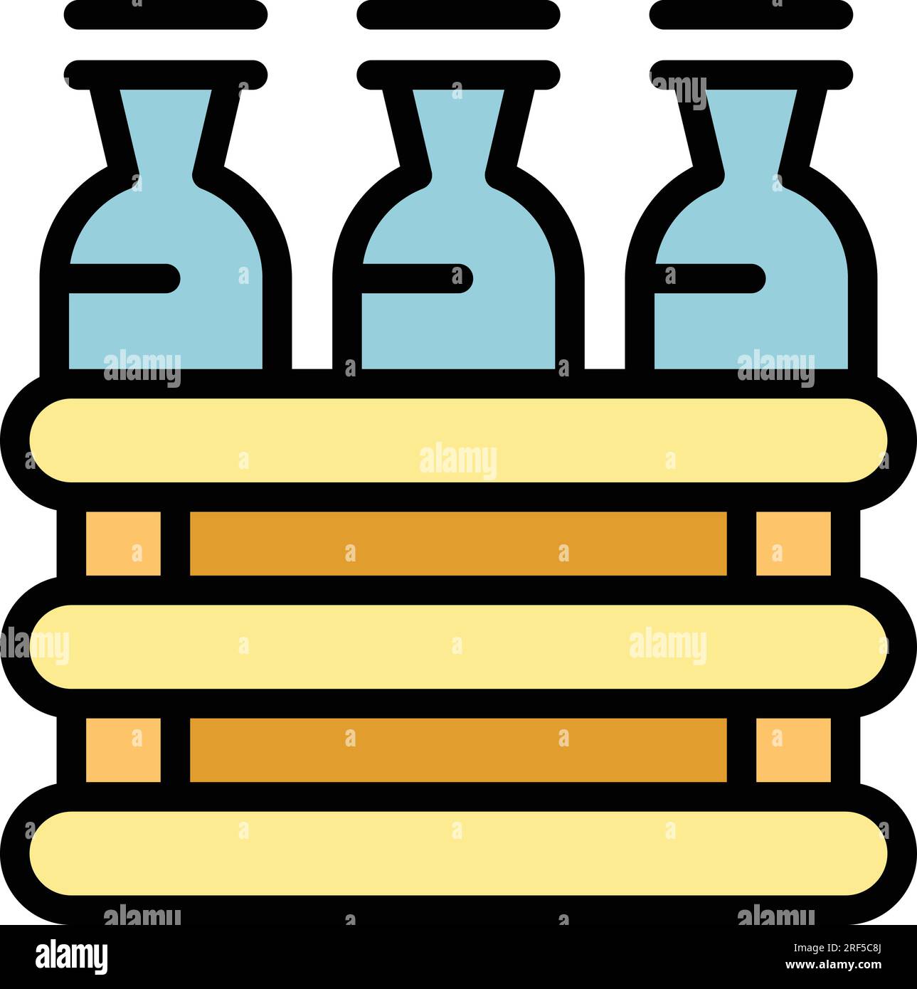 Wine bottle box icon outline vector. Drink party. Alcohol culinary ...