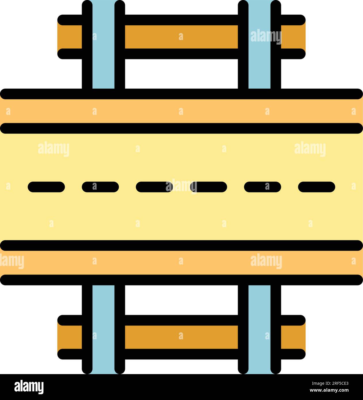 Pedestrian railway crossing Stock Vector Images - Alamy