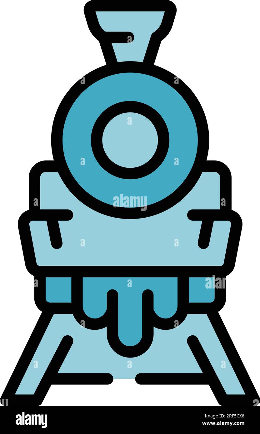 Classic train icon outline vector. Traffic track. Railway road color ...