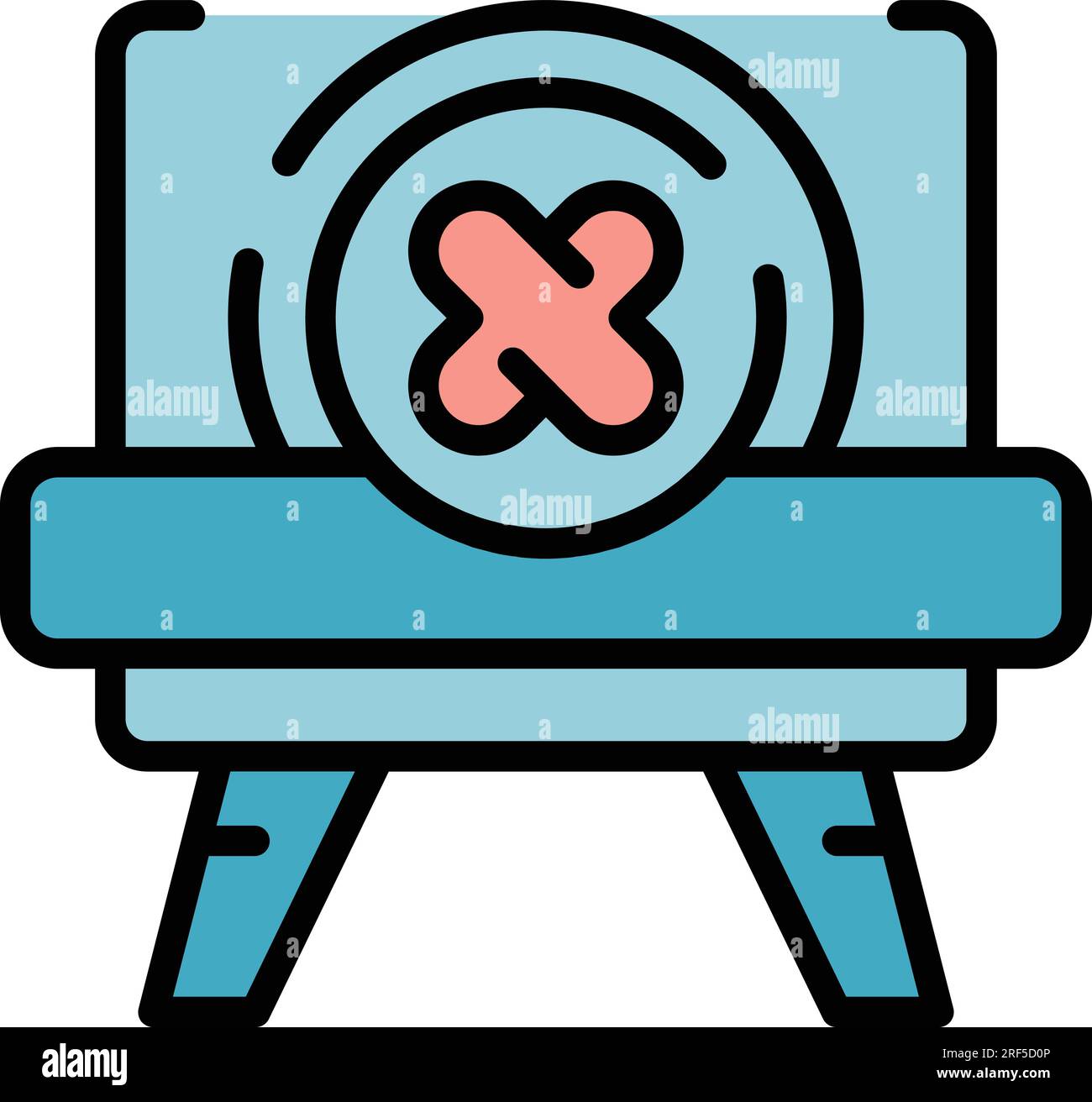 Front train icon outline vector. Rail road. Track barrier color flat ...