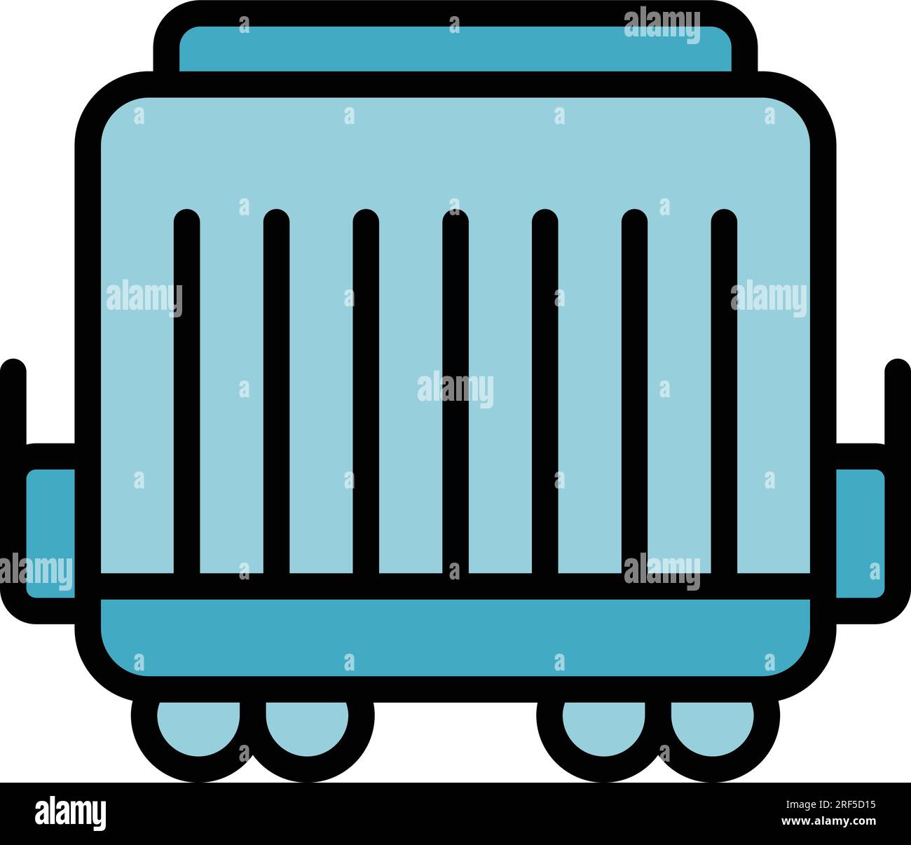 Cargo train wagon icon outline vector. Track gate. Danger safety color ...
