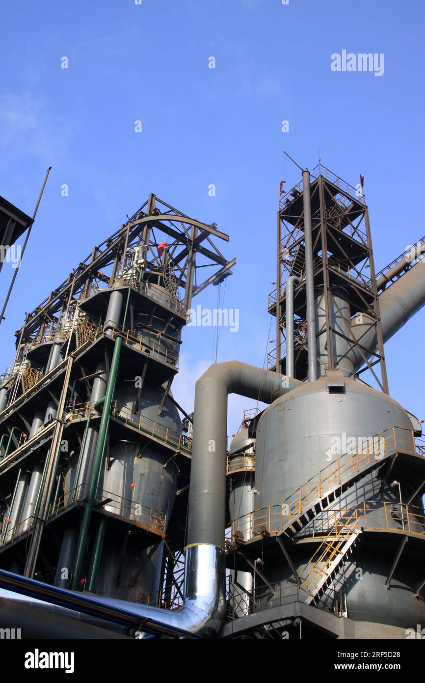 steel enterprise production equipment in a factory in China Stock Photo ...