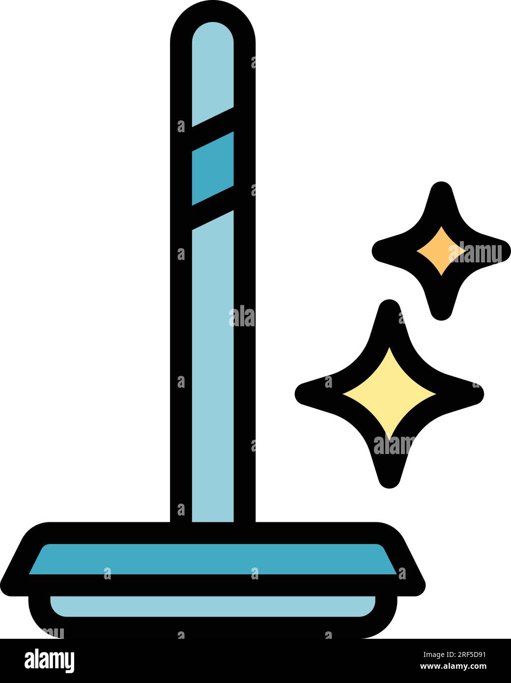 Cleaning mop icon outline vector. Clean broom. Home bucket color flat ...