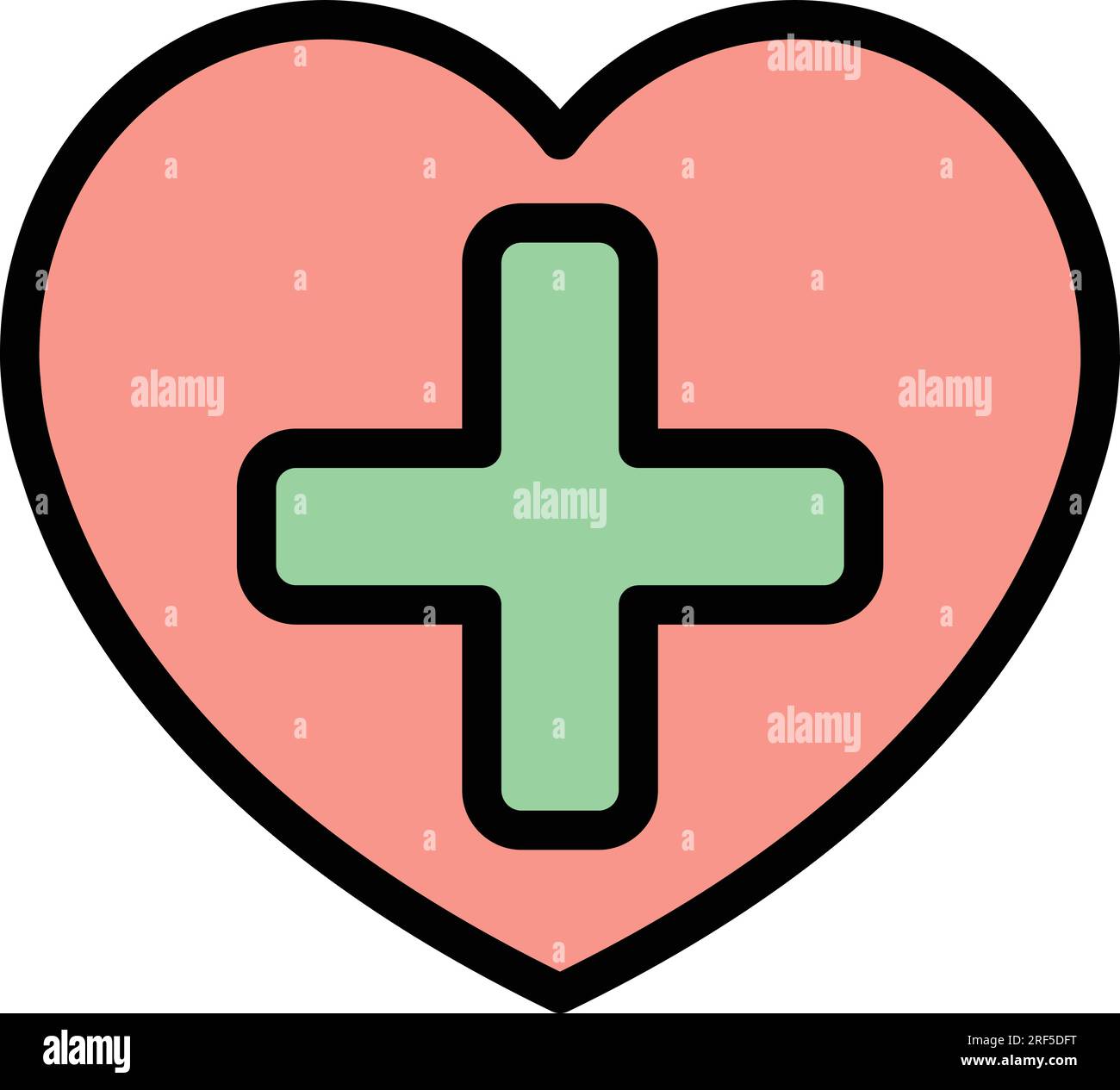 Medical heart icon outline vector. Human cardiac. Care anatomy color ...