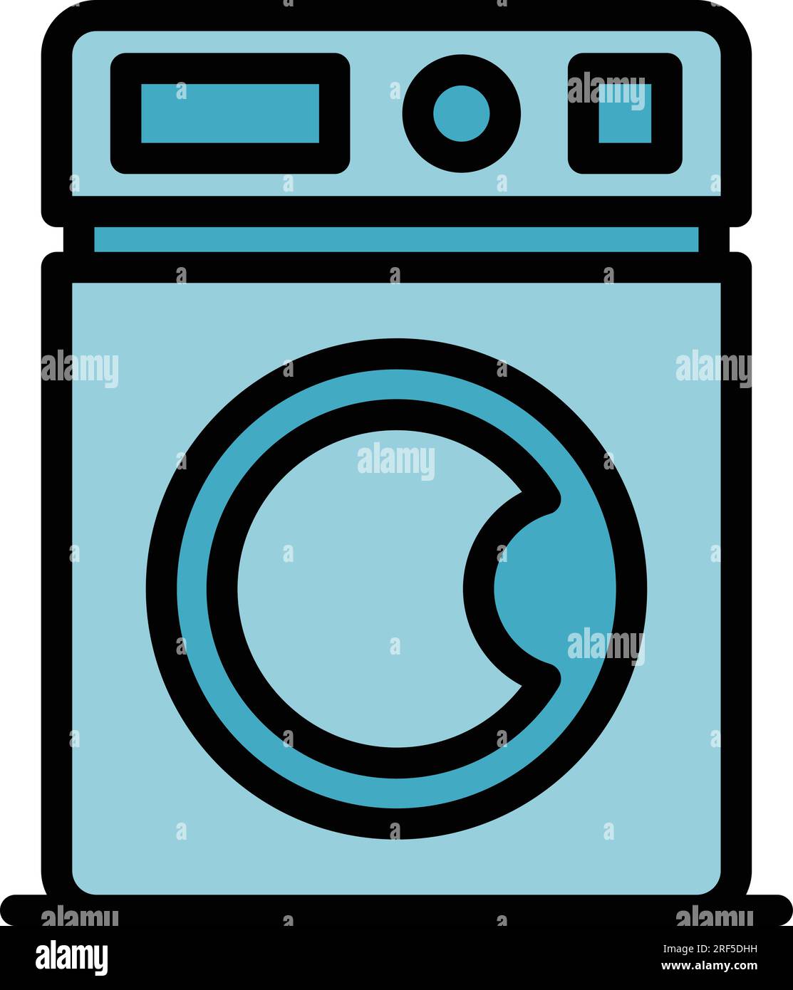 Wash machine icon outline vector. Washer clean. Dry electric color flat ...