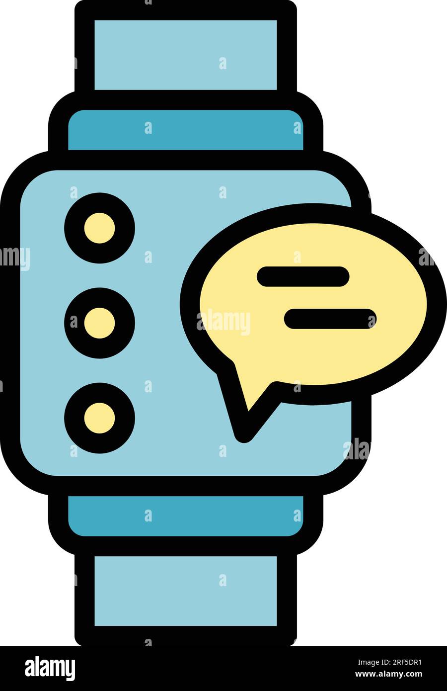 Smartwatch support icon outline vector. Customer chat. Call service ...
