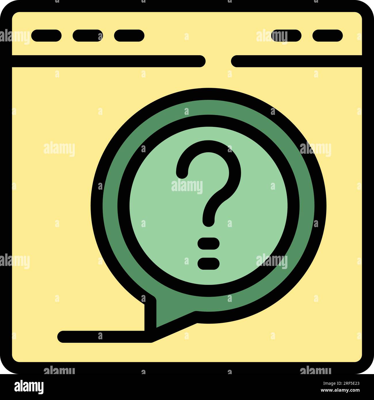 Web Page Support Icon Outline Vector Chat Customer Call Service Color Flat Stock Vector Image