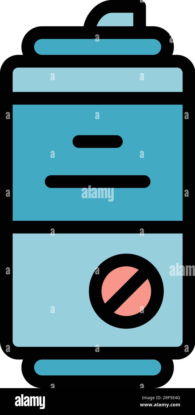 Contaminated soda icon outline vector. Safety bacteria. Safety food ...
