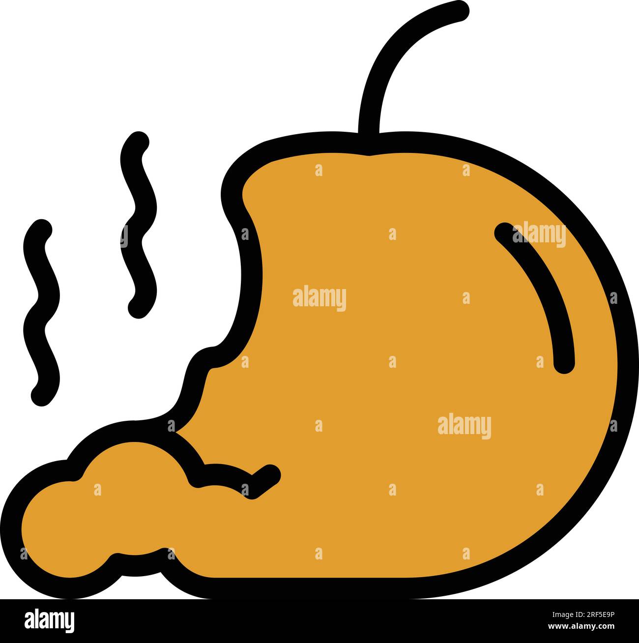 Apple disease icon outline vector. Meat virus. Contaminated bacteria ...