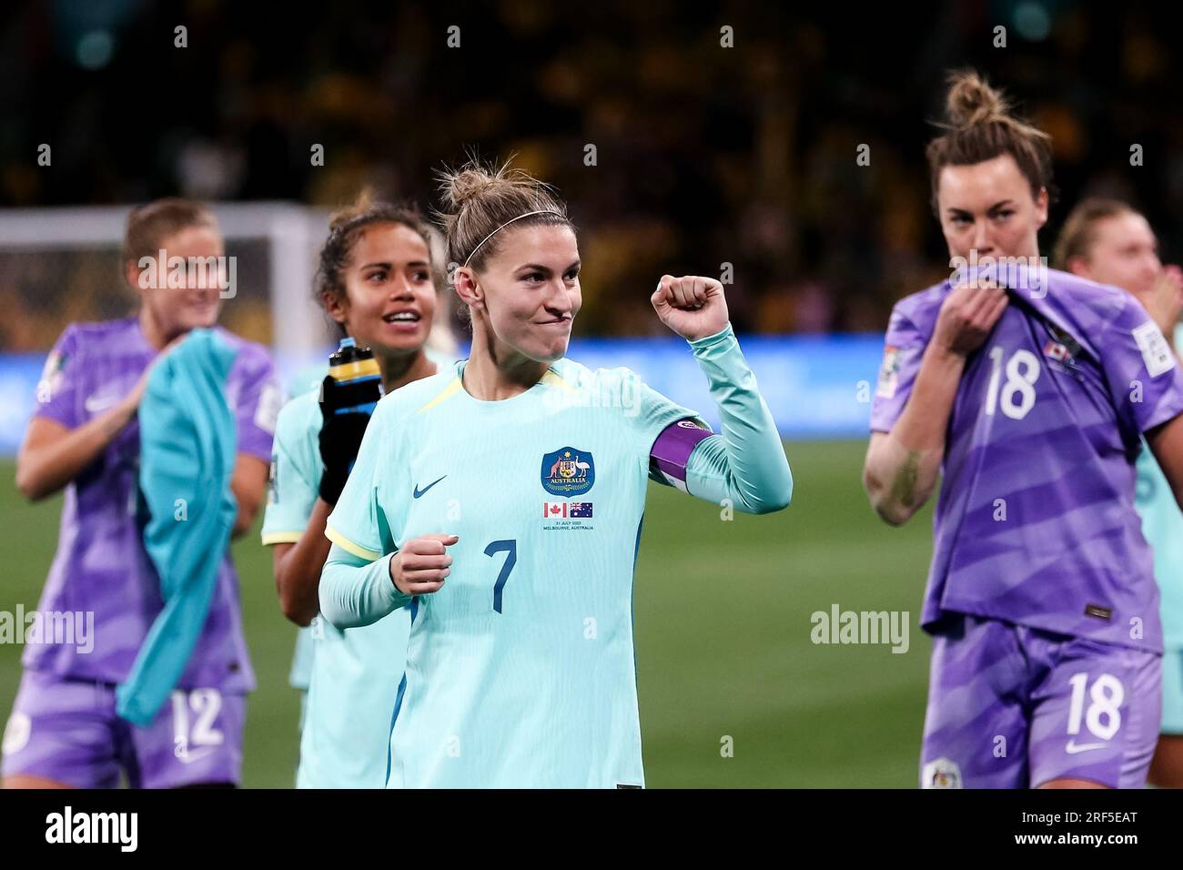 Melbourne, Australia, 31 July, 2023. Steph Catley of Australia during ...