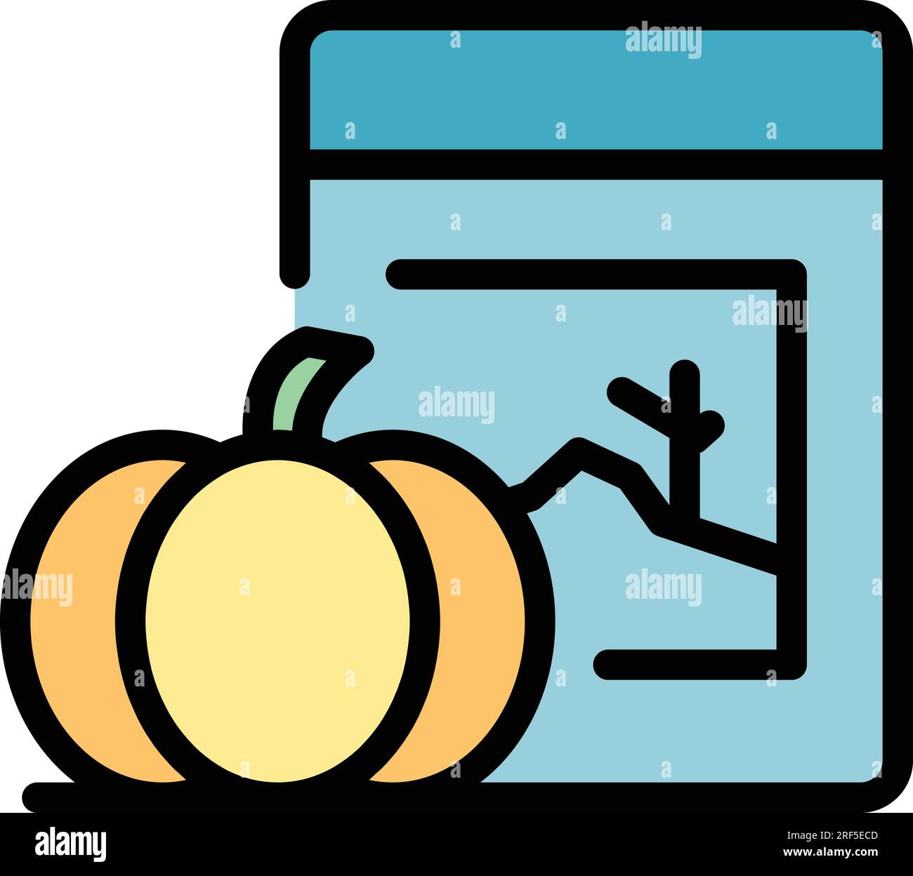 Contaminated pumpkin icon outline vector. Food bacteria. Epidemic ...
