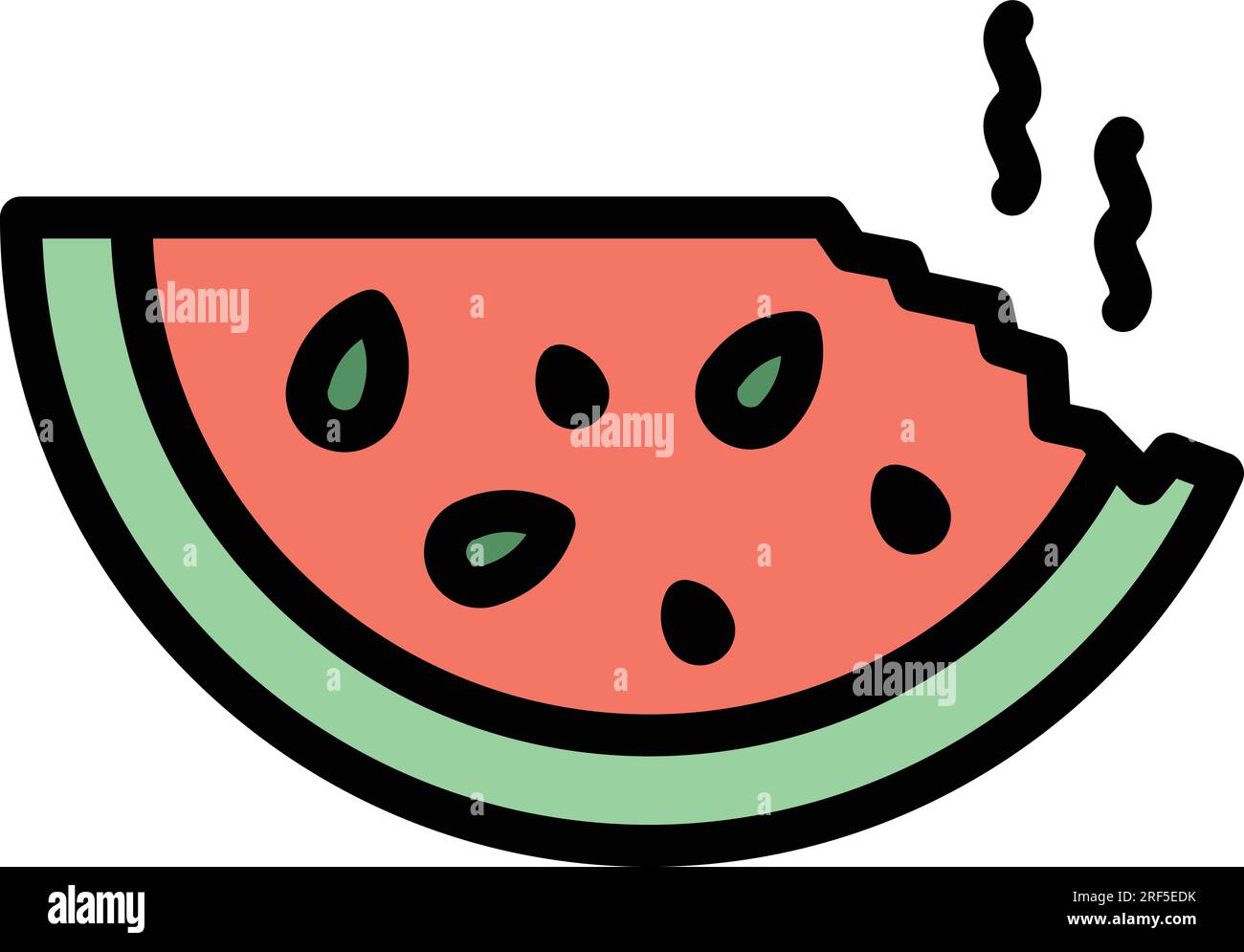Contaminated watermelon icon outline vector. Food bacteria. Safety food ...