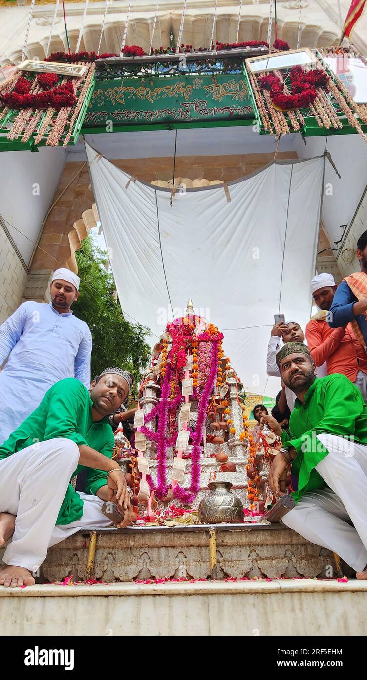 Ajmer, Rajasthan, India. 29th July, 2023. A century-old Silver Taziya ...