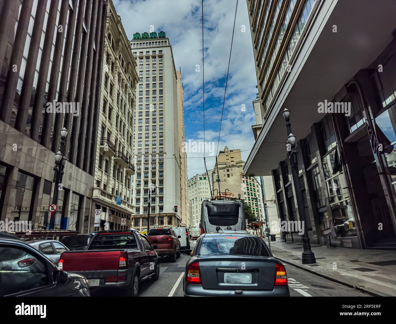 Streets with tall buildings Stock Photo - Alamy