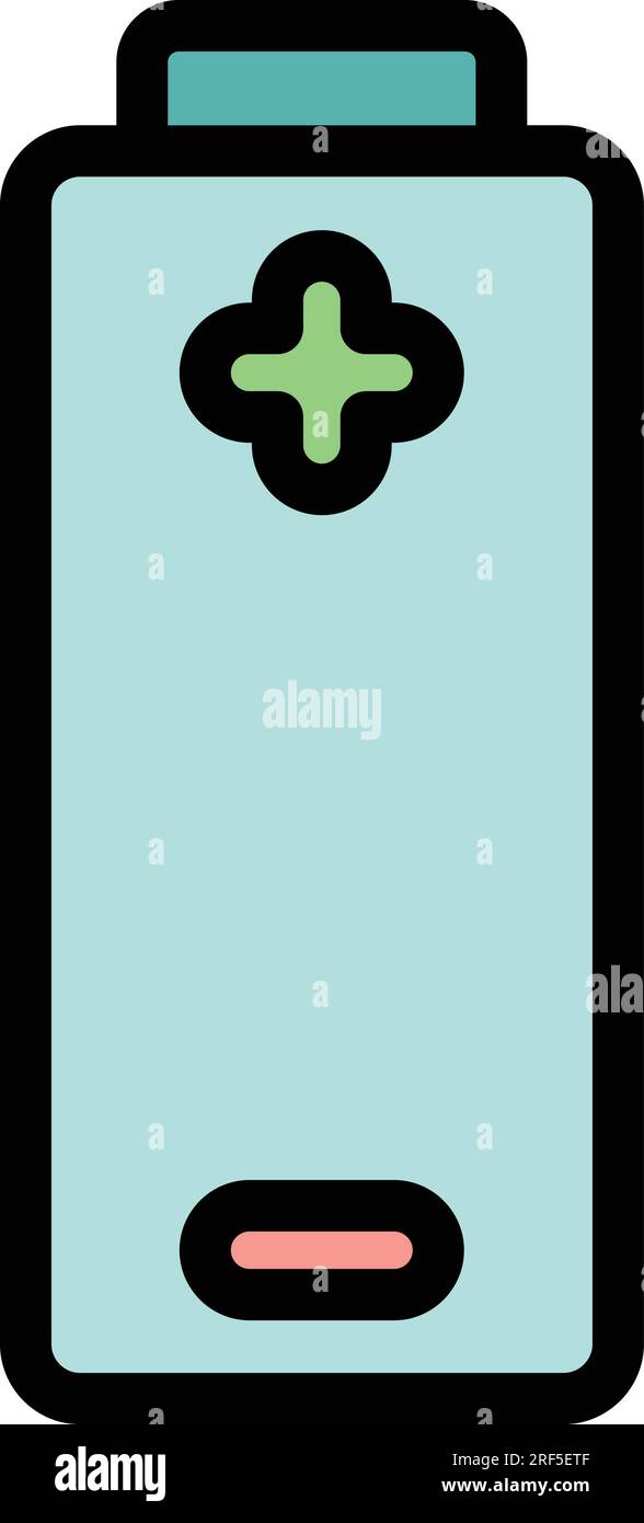 Battery plug icon outline vector. Charger equipment. Electric energy ...