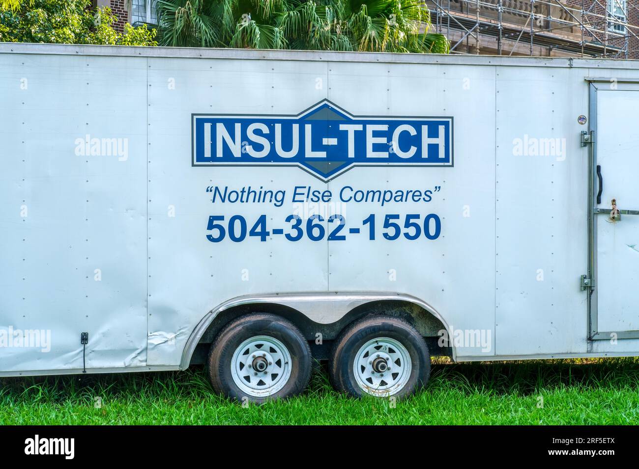 NEW ORLEANS, LA, USA - JULY 26, 2023: Side view of Insul-Tech trailer ...