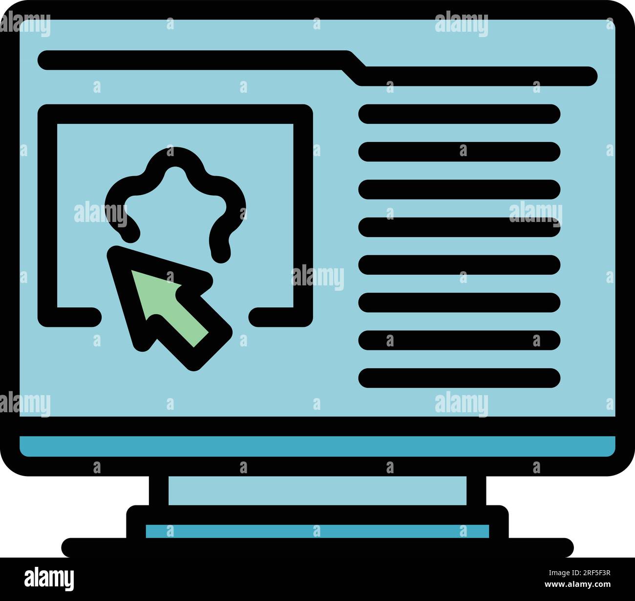 Monitor benchmark icon outline vector. Time unit. Quality compare color ...