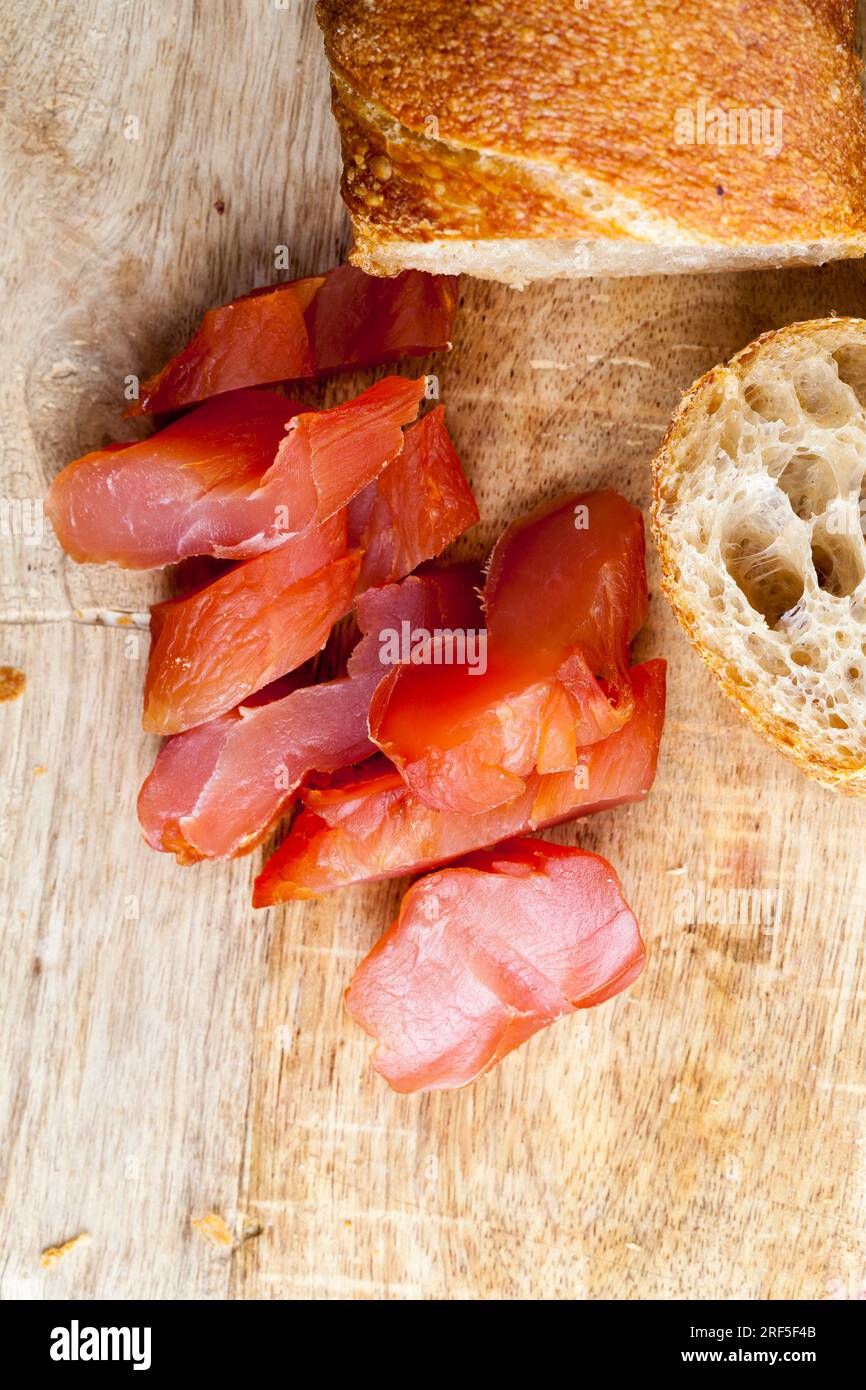 ready the meat for food along with the bread during the cooking items ...