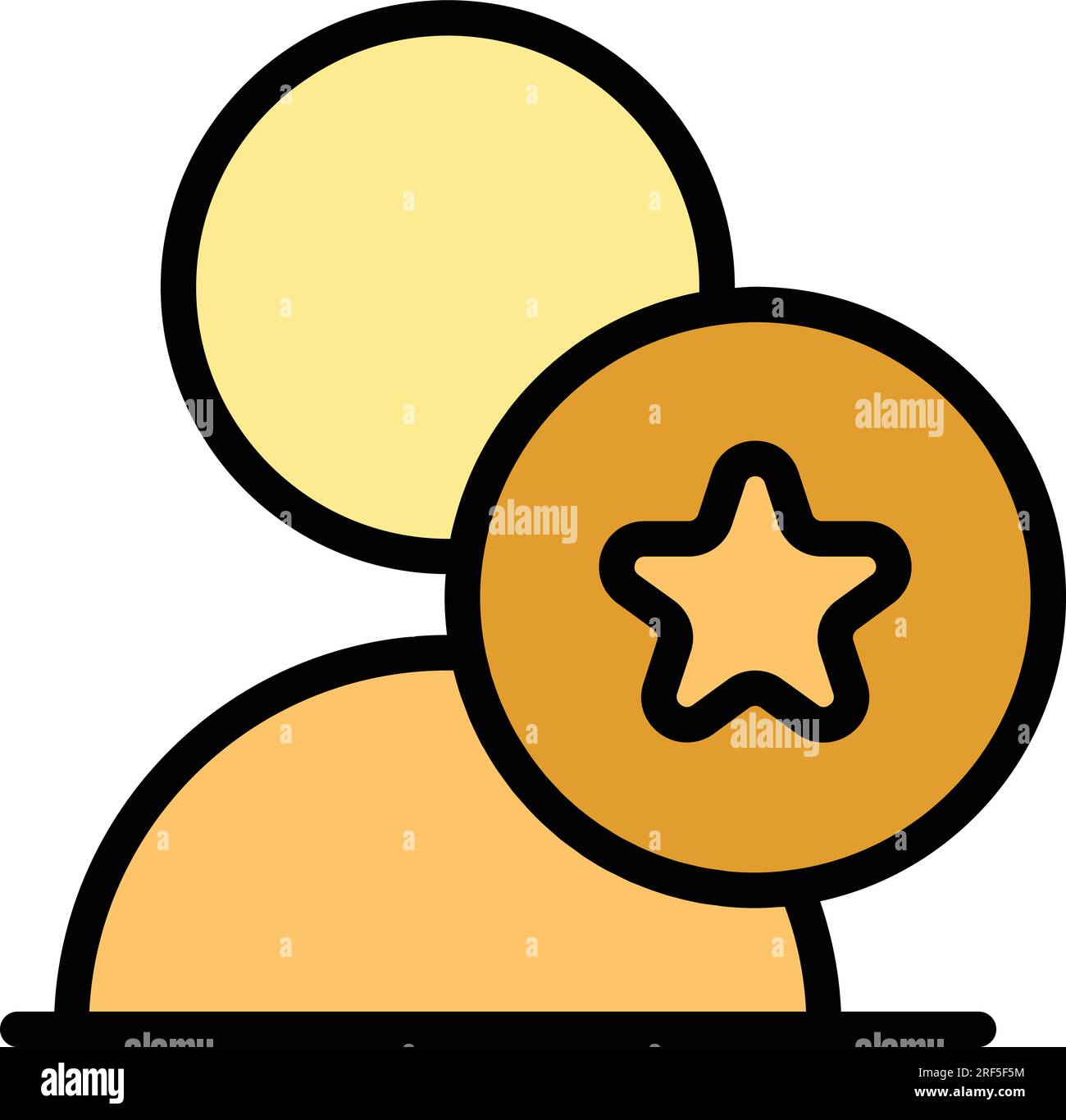 Benchmark avatar icon outline vector. Compare leader. Norm page color ...