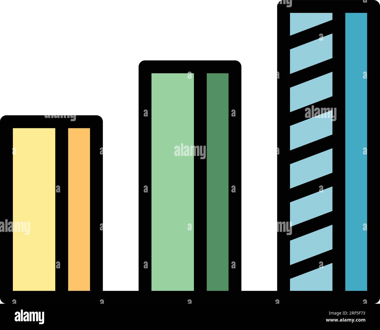 Graph chart benchmark icon outline vector. Compare business. App ...