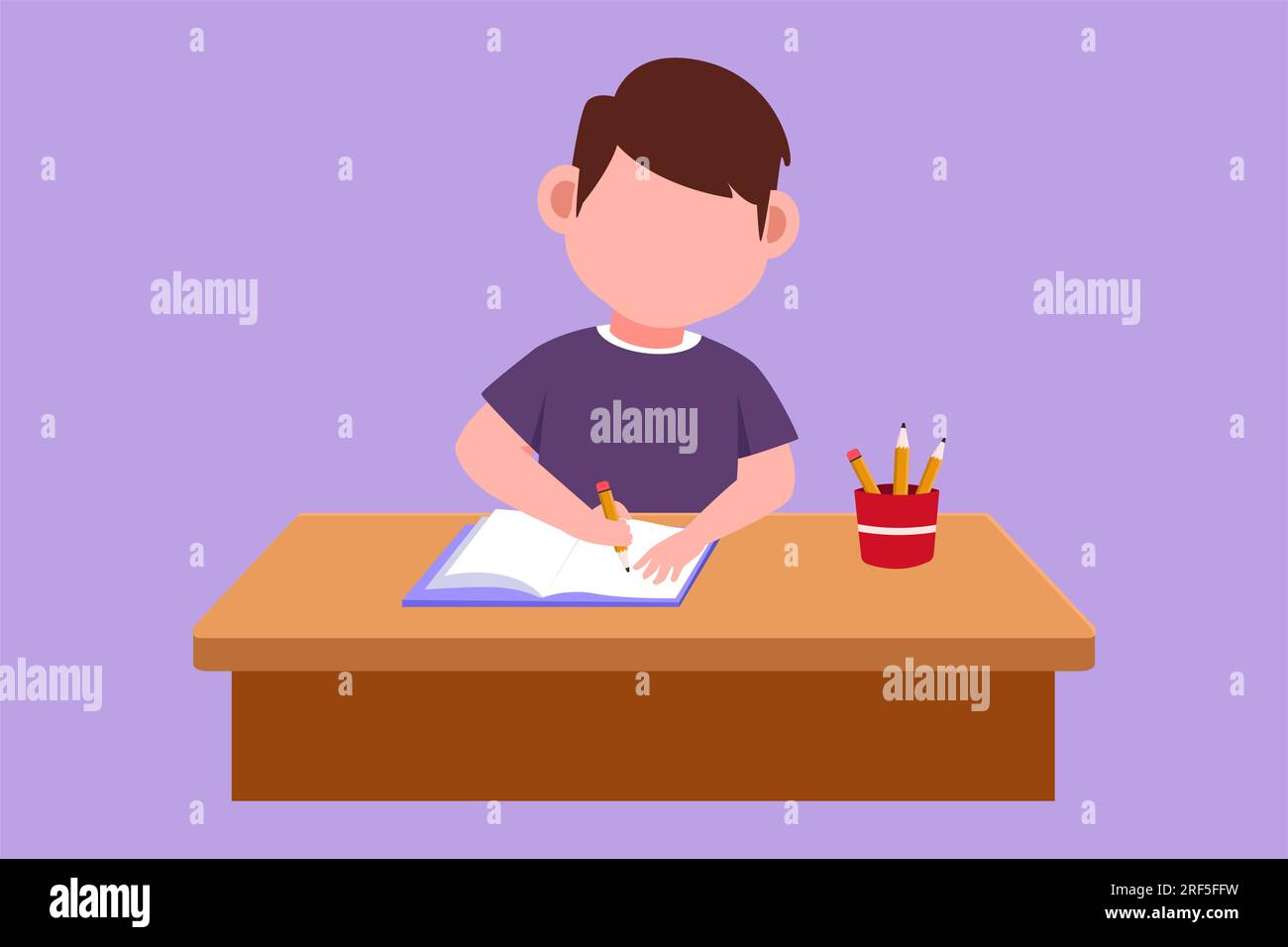 Cartoon character book sign pencil hi-res stock photography and images ...