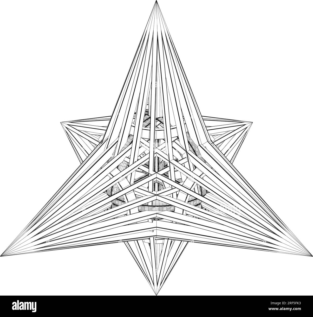 Abstract Construction Structure Vector Illustration Isolated On White Background A Vector