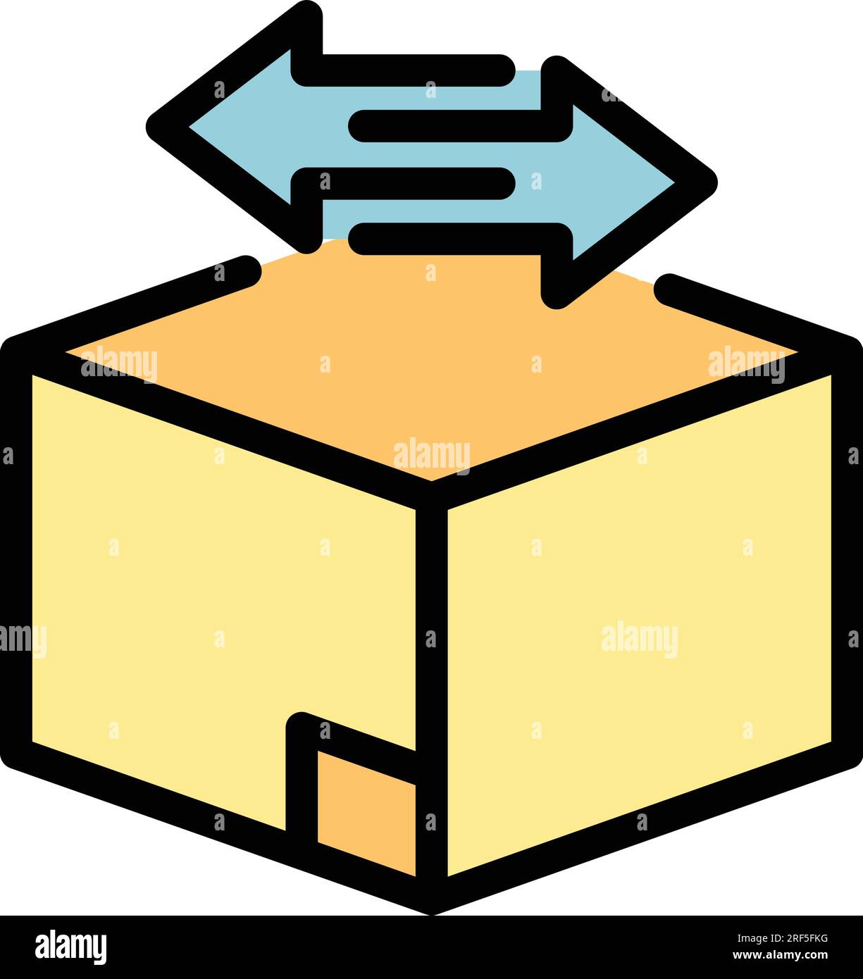 Relocation box icon outline vector. House service. Home furniture color ...