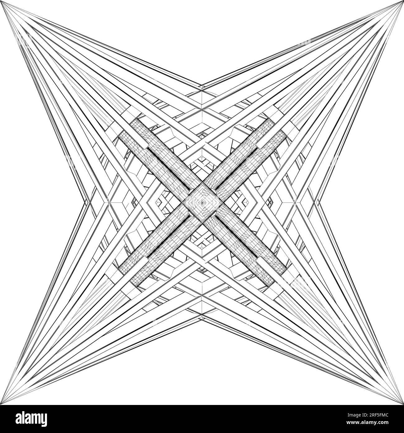 Abstract Construction Structure Vector. Illustration Isolated On White ...