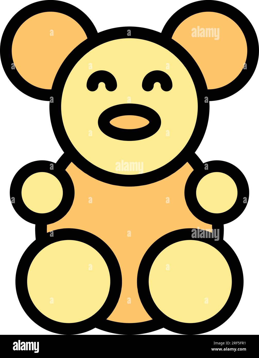 Bear toy icon outline vector. Soft teddy. Stuffed baby color flat Stock ...
