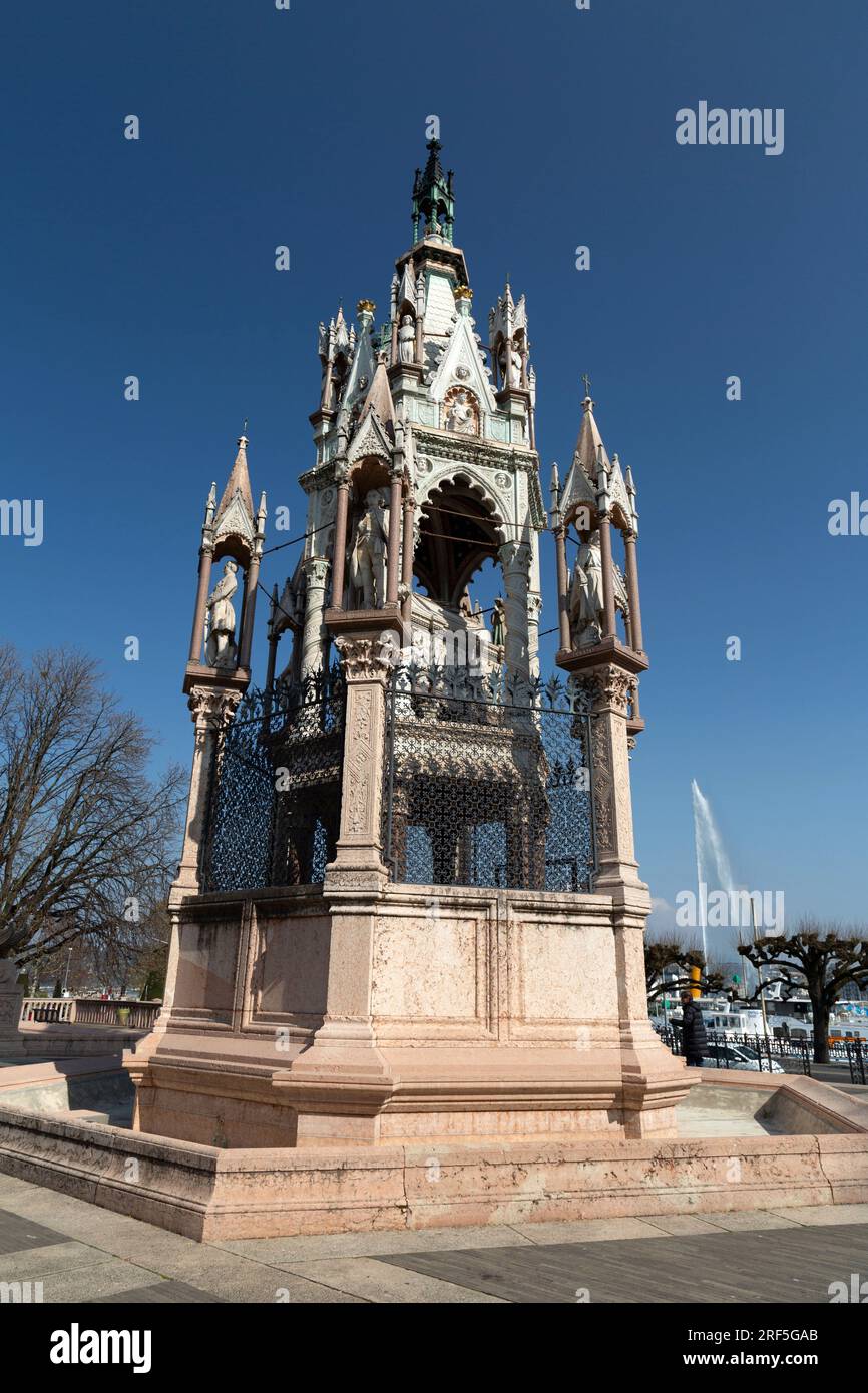 Geneva, Switzerland - 25 March 2022: The Brunswick Monument is a ...