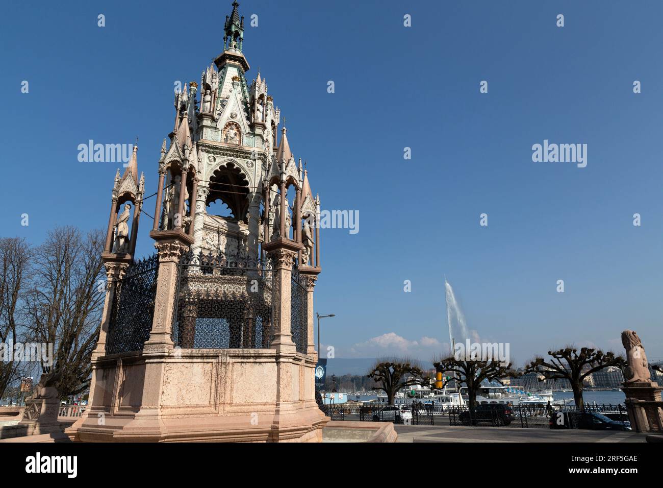 Geneva, Switzerland - 25 March 2022: The Brunswick Monument is a ...