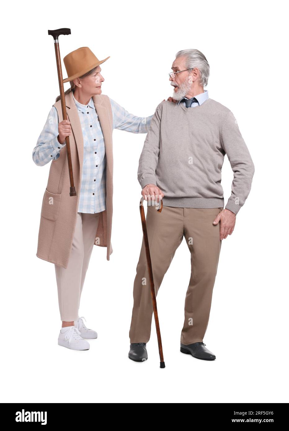 Woman hitting on man Cut Out Stock Images & Pictures - Alamy