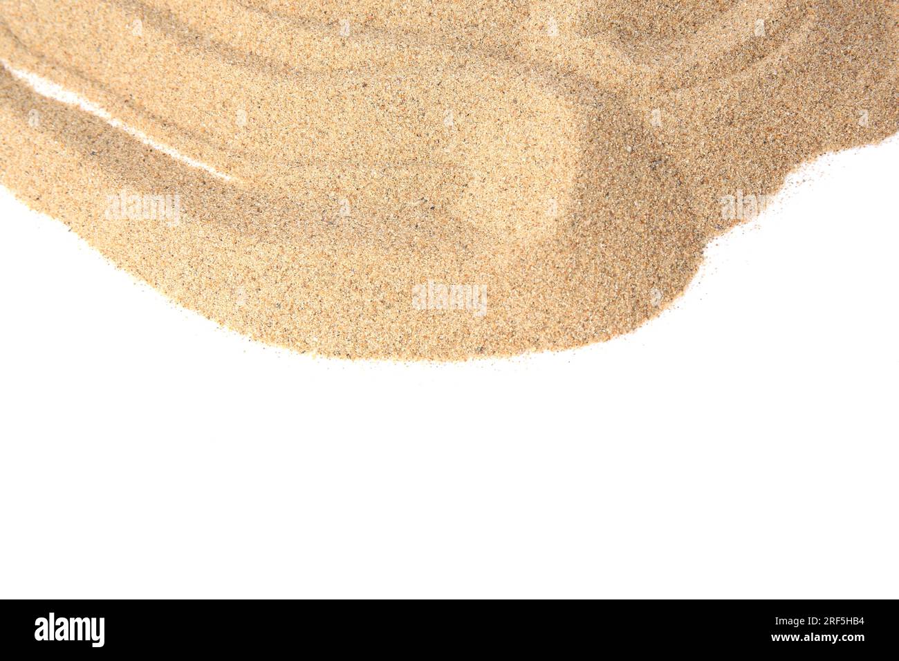 Pile of dry beach sand isolated on white Stock Photo - Alamy
