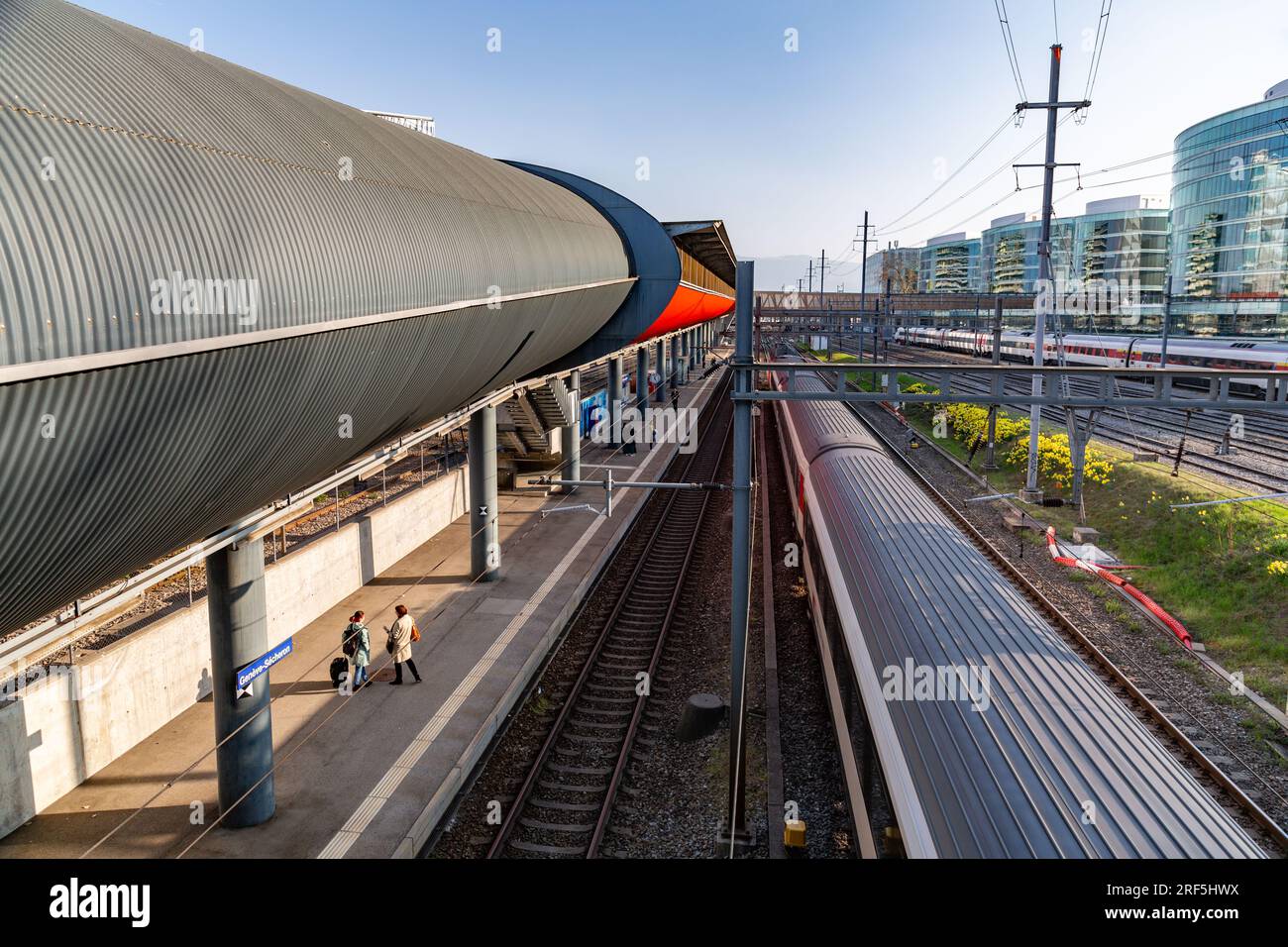 Geneva, Switzerland - 25 March 2022: Geneve-Secheron railway station is ...