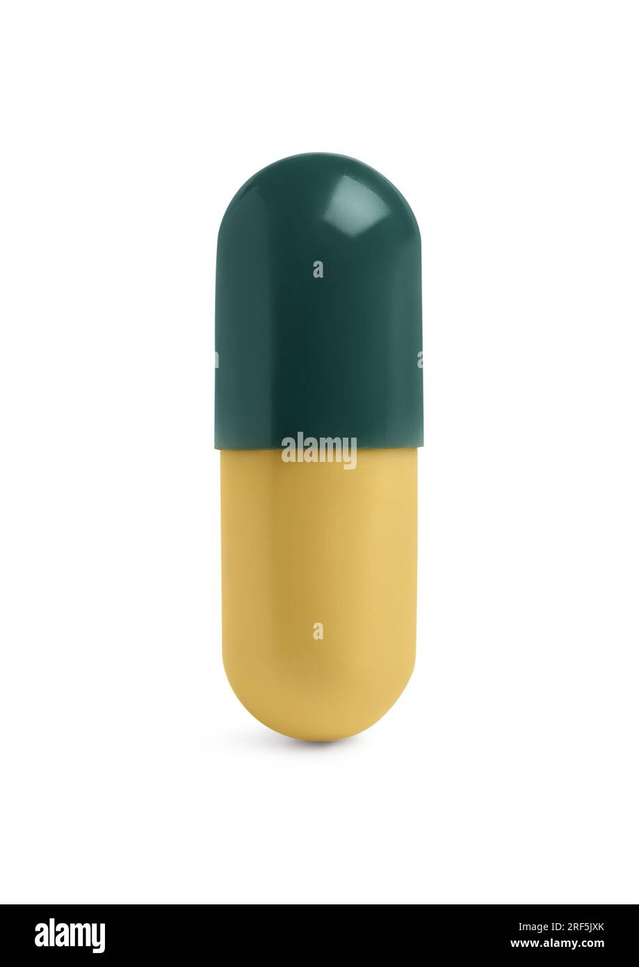 One pill on white background. Medicinal treatment Stock Photo - Alamy