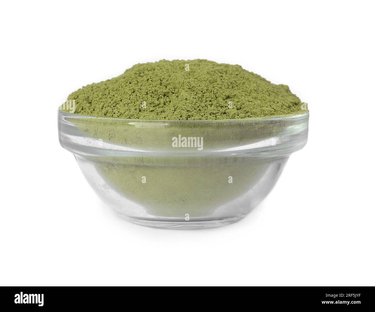 Bowl of matcha powder isolated on white Stock Photo - Alamy