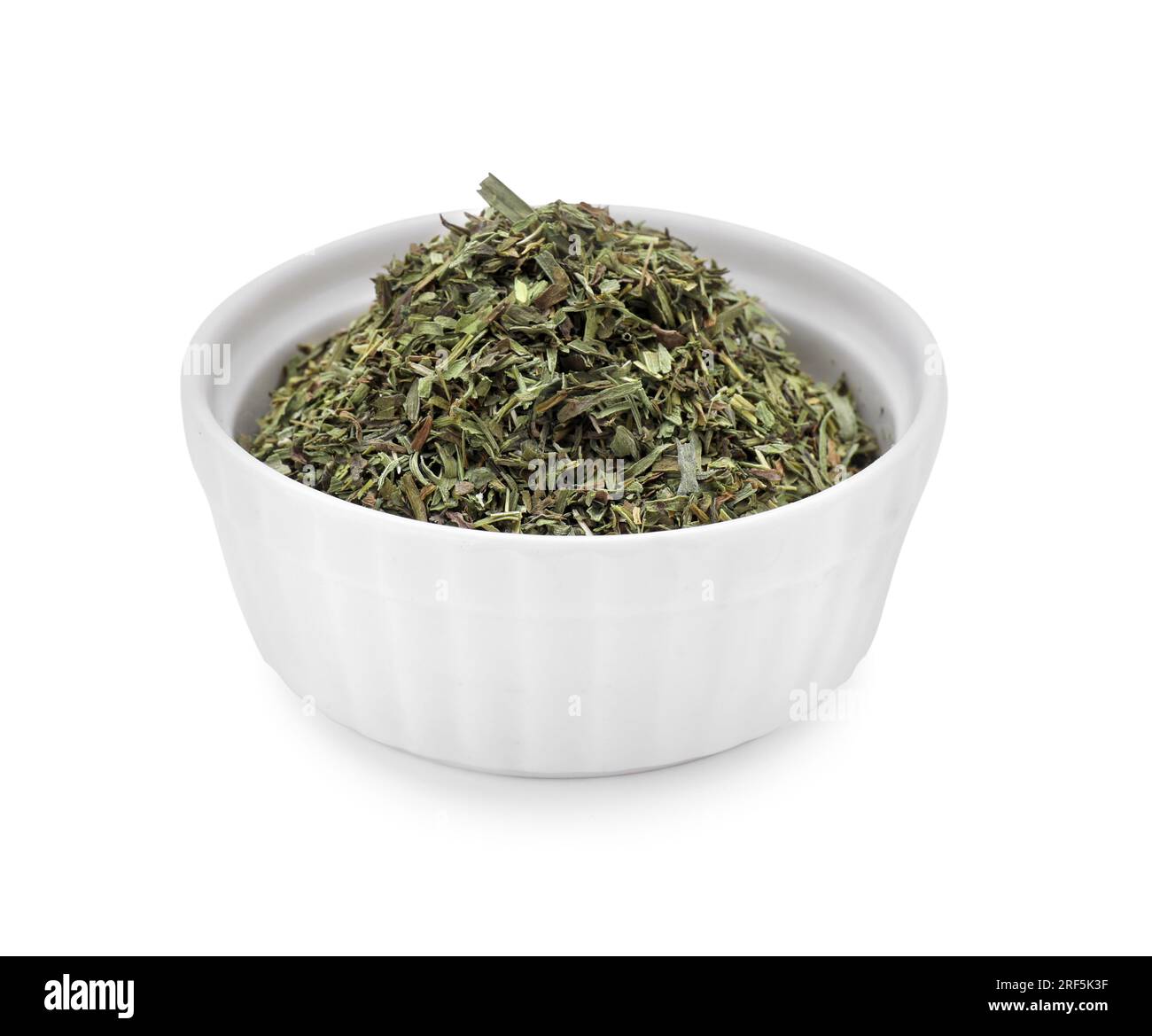 Bowl of dry tarragon isolated on white Stock Photo - Alamy