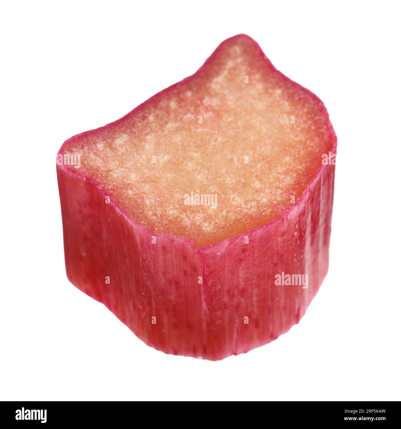 One piece of fresh ripe rhubarb isolated on white Stock Photo - Alamy