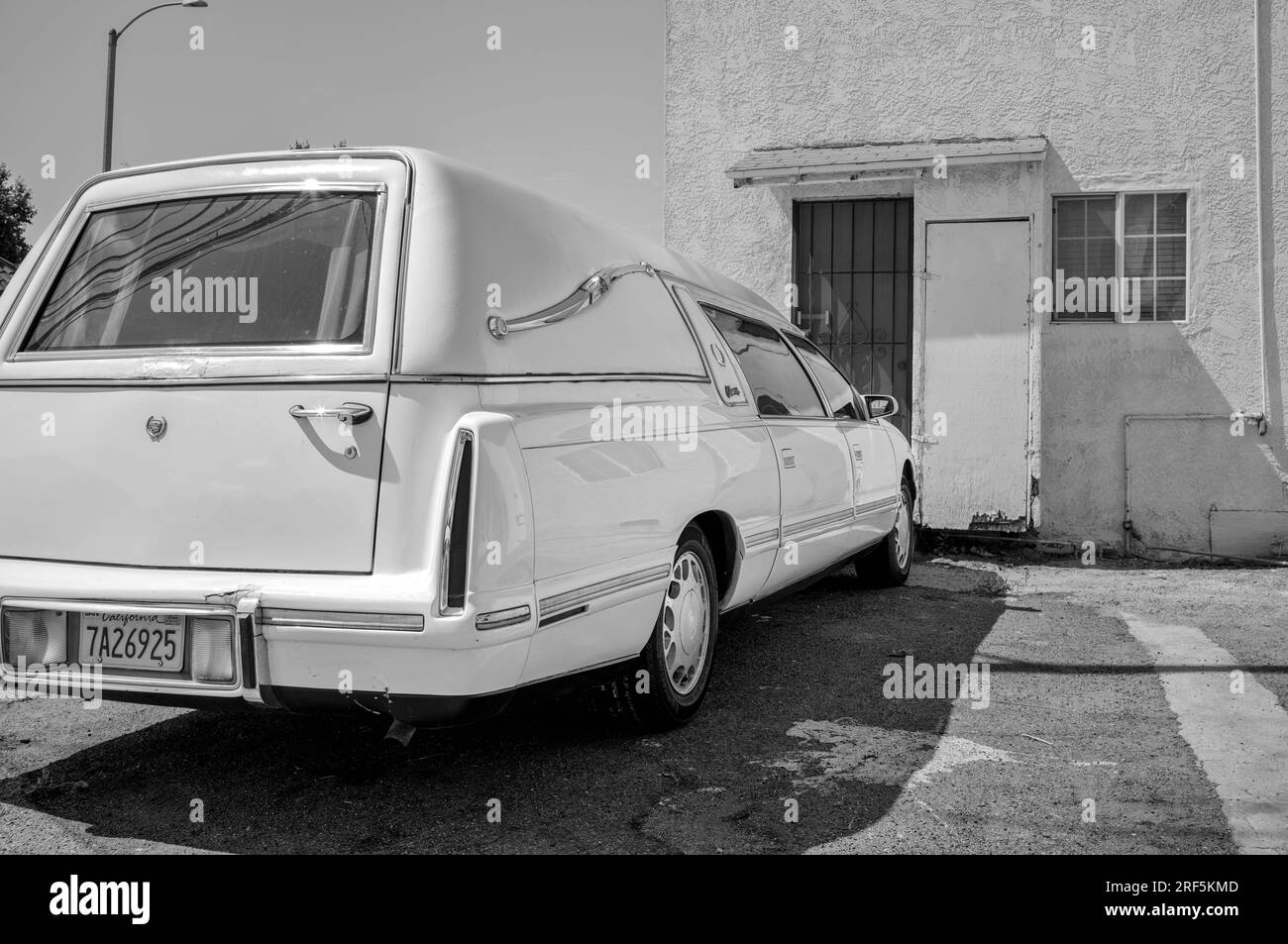 White Cadillac Hearse, Westminster, California Stock Photo - Alamy