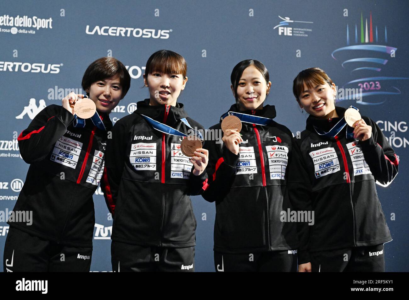 Third place Japan players (from left ; Karin Miyawaki, Yuka Ueno, Komaki Kikuchi and Sera Azuma ...