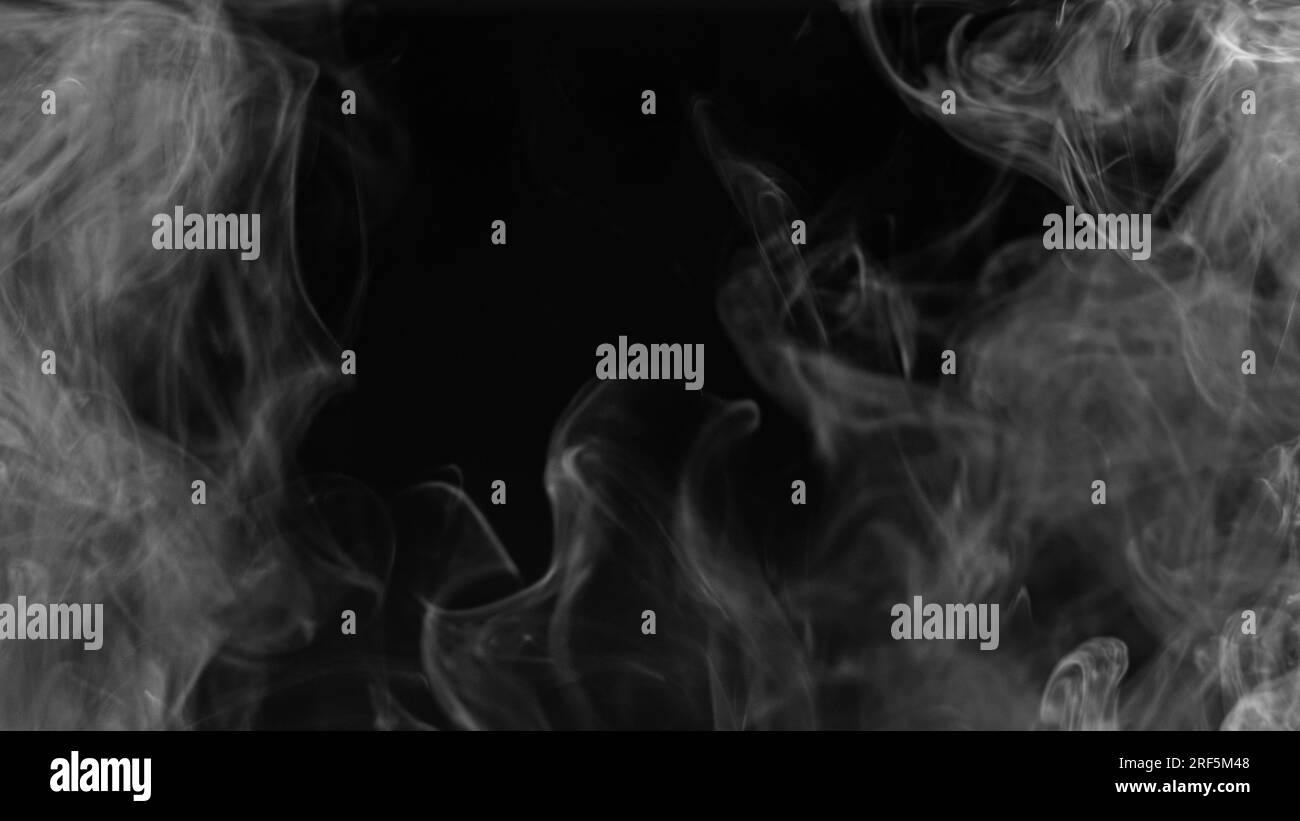 Smoke cloud vapor flow fume texture gray smog dark Stock Photo - Alamy