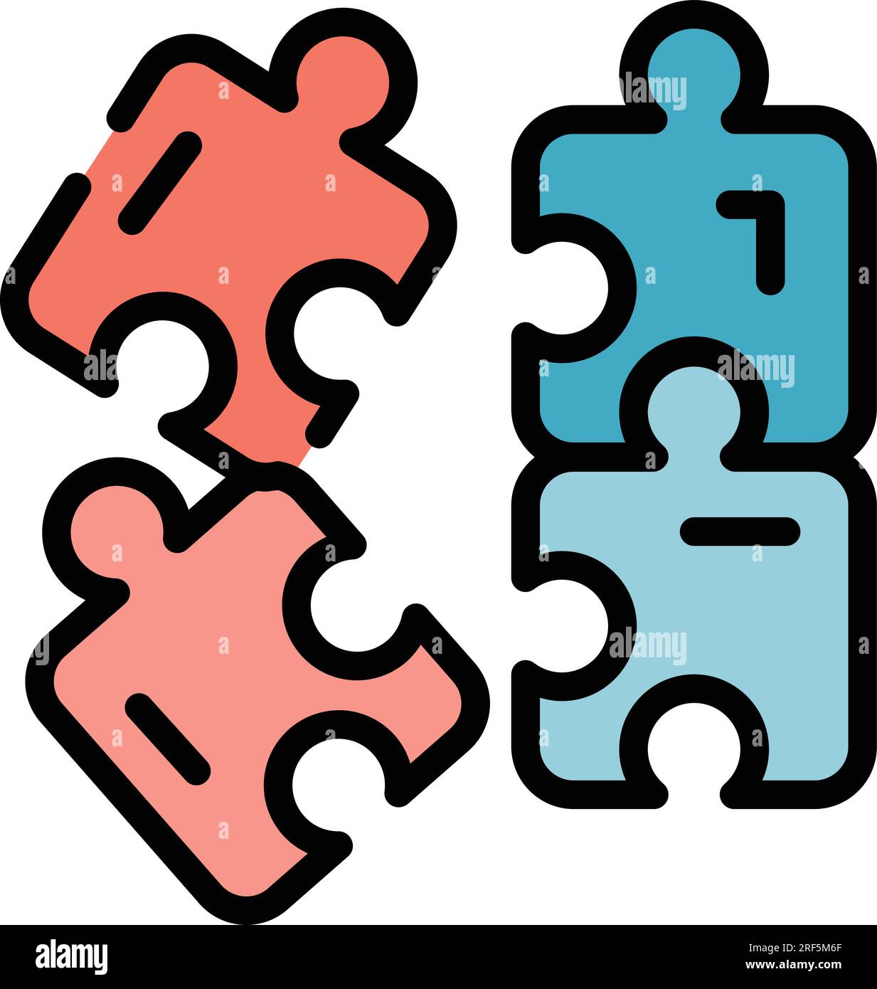 Community puzzle icon outline vector. Corporate trust. Value integrity ...
