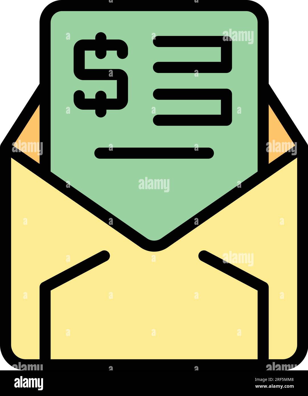 Collateral mail icon outline vector. Time money. Loan payment color ...