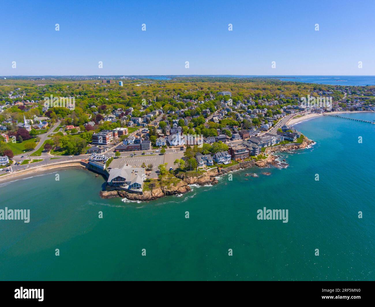 Lincoln House Point and luxurious coastal mansions aerial view between ...