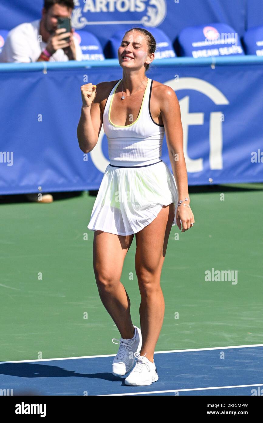 Washington, D.C, USA. 31st July, 2023. MARTA KOSTYUK celebrates her ...