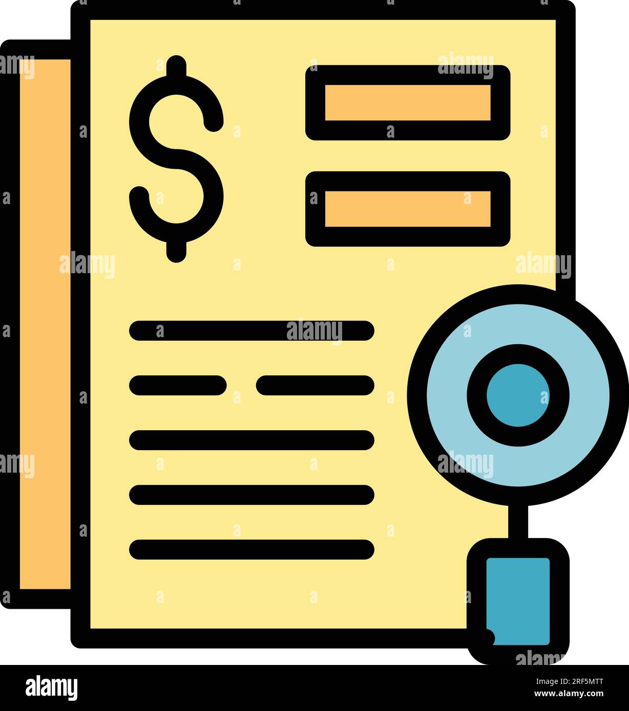 Collateral document icon outline vector. Loan marketing. Bank finance ...