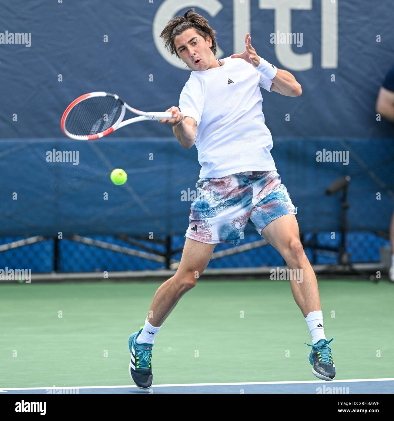 Washington, D.C, USA. 31st July, 2023. ALEXANDER SHEVCHENKO hits a ...