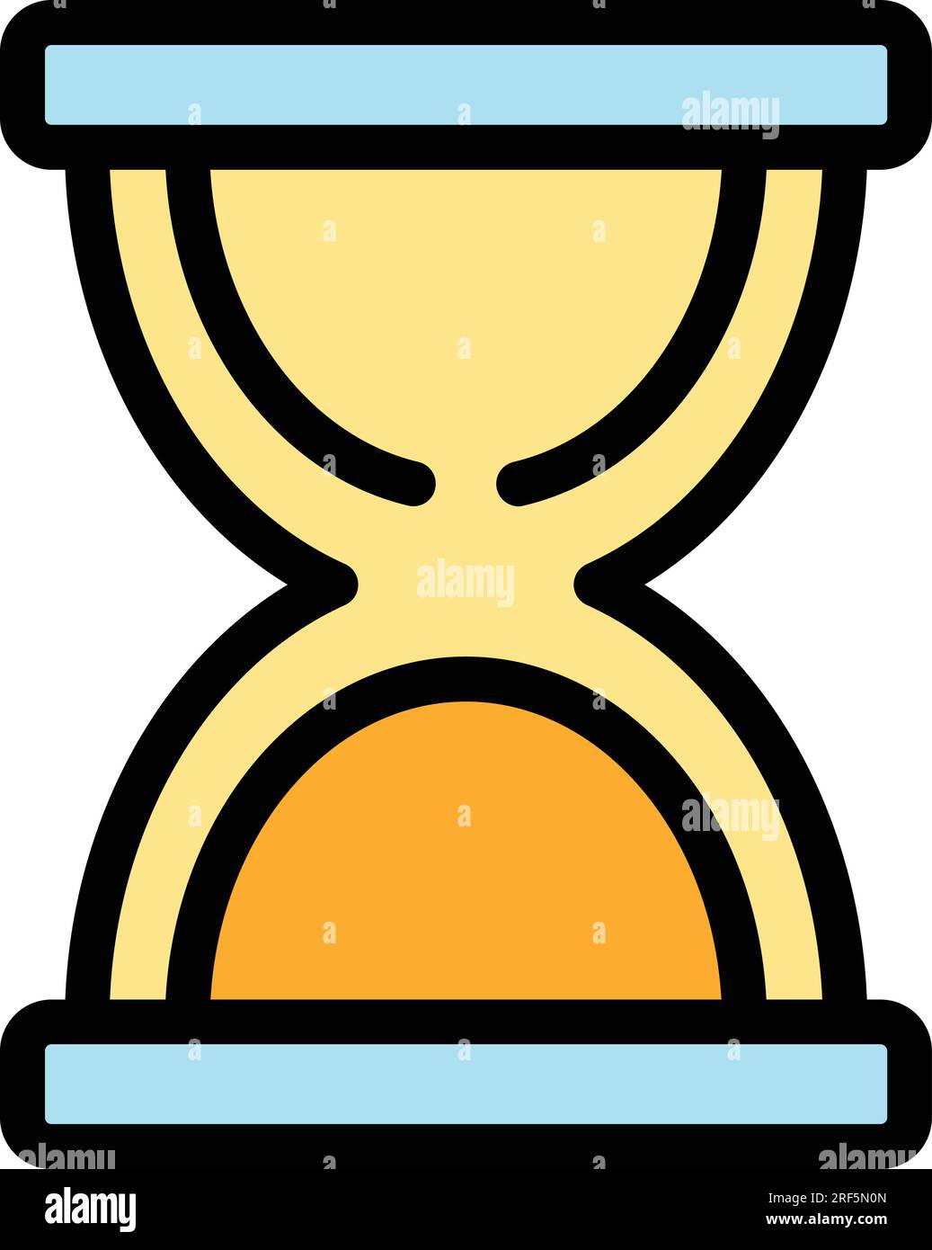 Hourglass icon outline vector. Time duration. Sand schedule color flat ...