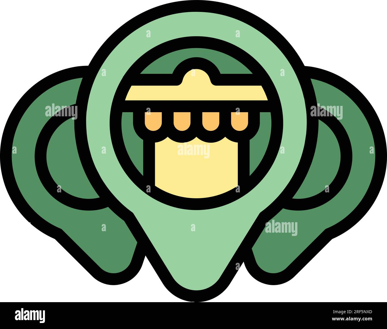 Location map icon outline vector. Pin point. Sale street color flat ...
