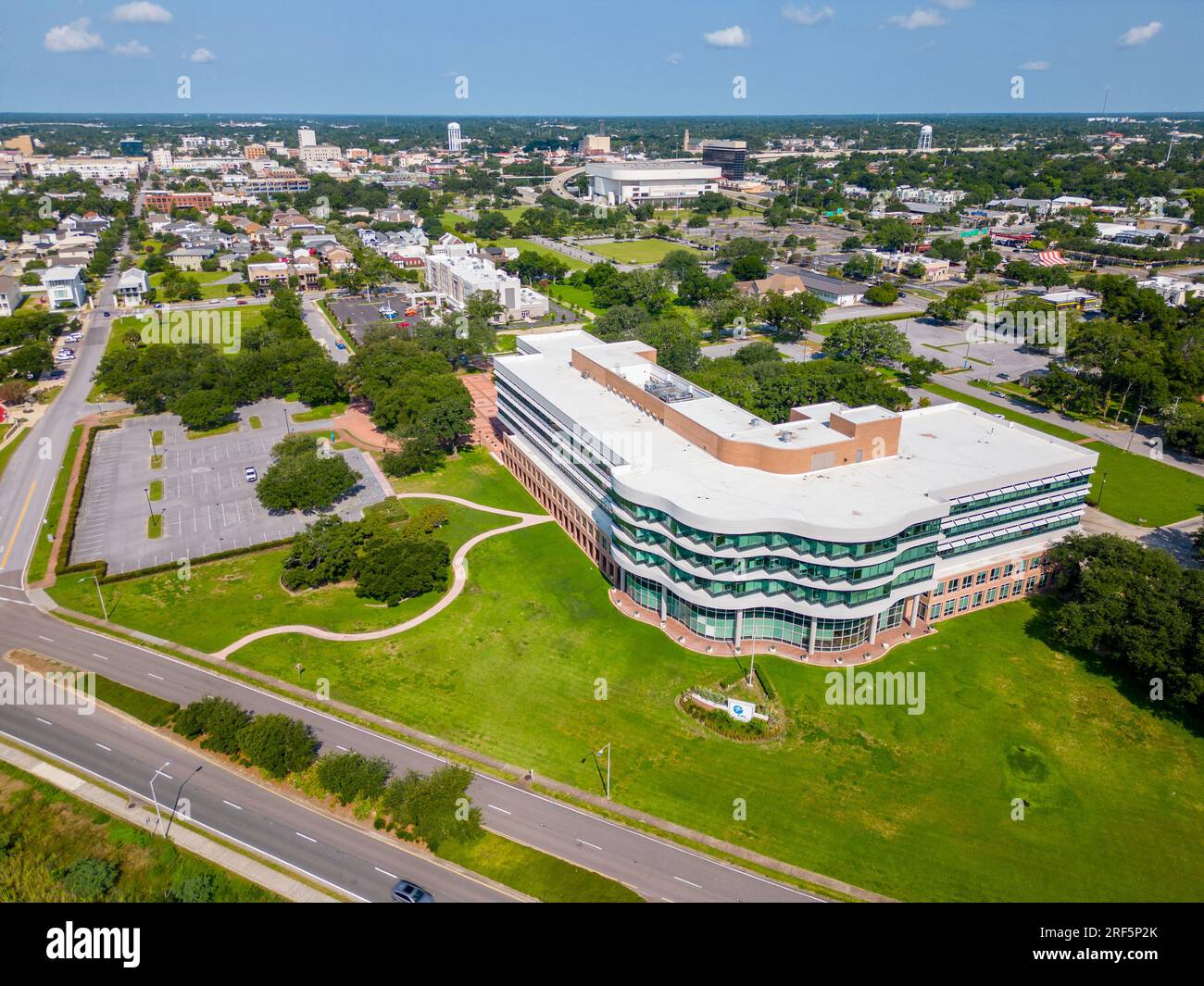 Pensacola, FL, USA - July 21, 2023: Aerial photo FPL Florida Power and ...